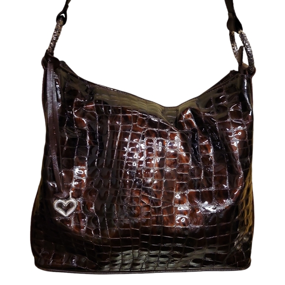 Brighton | Bags | Brighton Cher Patent Leather Croc Texture Leather ...